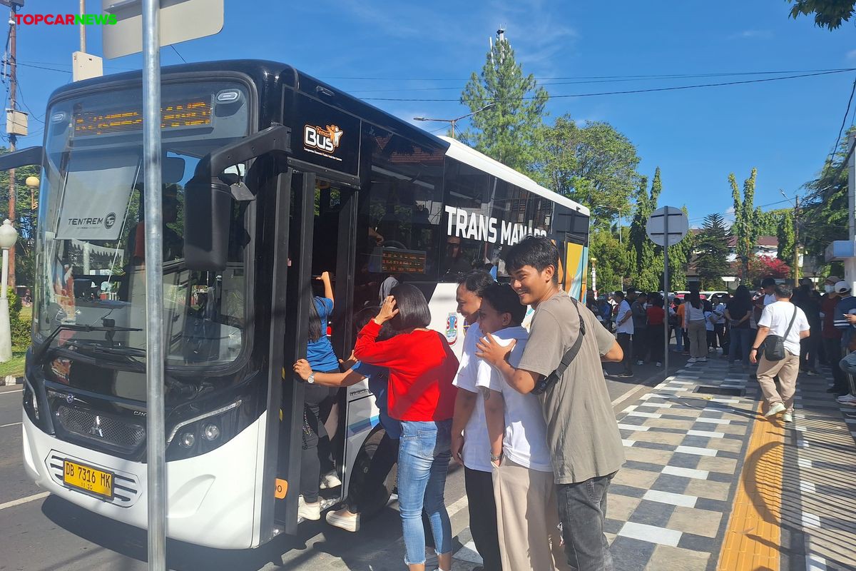 Bus Trans Manado Resmi Beroperasi, Gratis Selama Tiga Bulan - TopCarNews